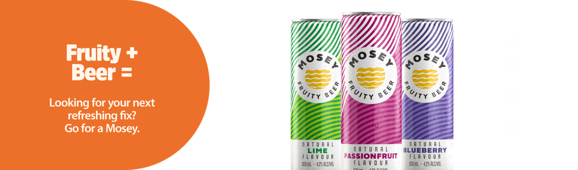 Buy Mosey Fruity Beer Online & Get the Best Deals in Australia at BWS