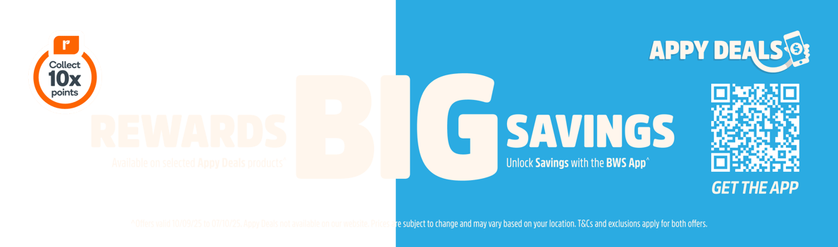 Appy Deals: EXCLUSIVE OFFERS on BWS App (Online & In-Store)