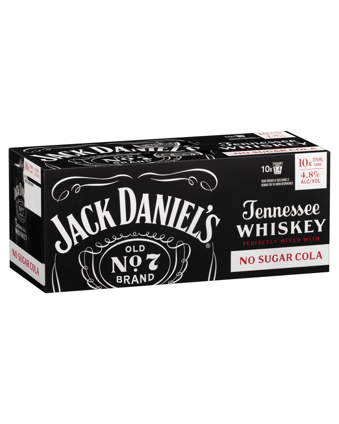 Buy Jack Daniel's Double Jack Whiskey & No Sugar Cola Cans 375ml Online ...