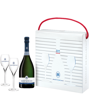 Buy Besserat De Bellefon Champagne Cuvee Bleu Brut With Glasses Giftset ...