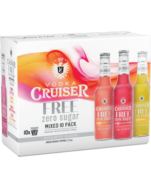 Buy Vodka Cruiser Sugar Free Mixed 10pk Bottle 275ml online with (same ...