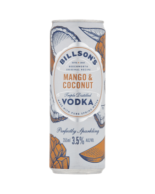 Buy Billson’s Vodka With Mango & Coconut Cans 355ml online with (same ...