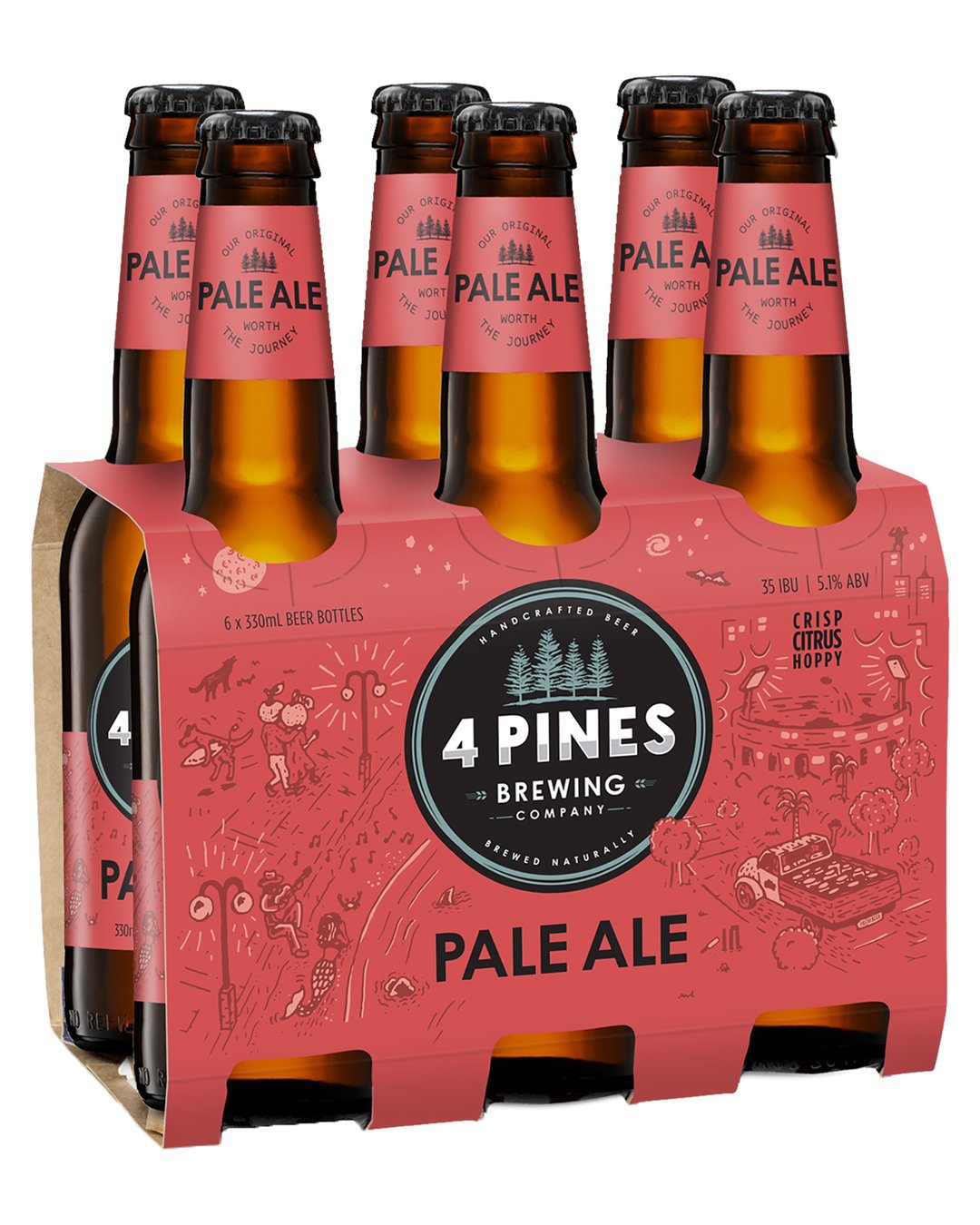 Buy 4 Pines Pale Ale Bottles 330ml online with (same-day FREE delivery ...