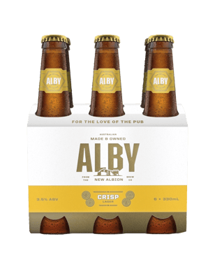 Buy Alby Crisp Lager Bottles 330ml online with (same-day FREE delivery ...