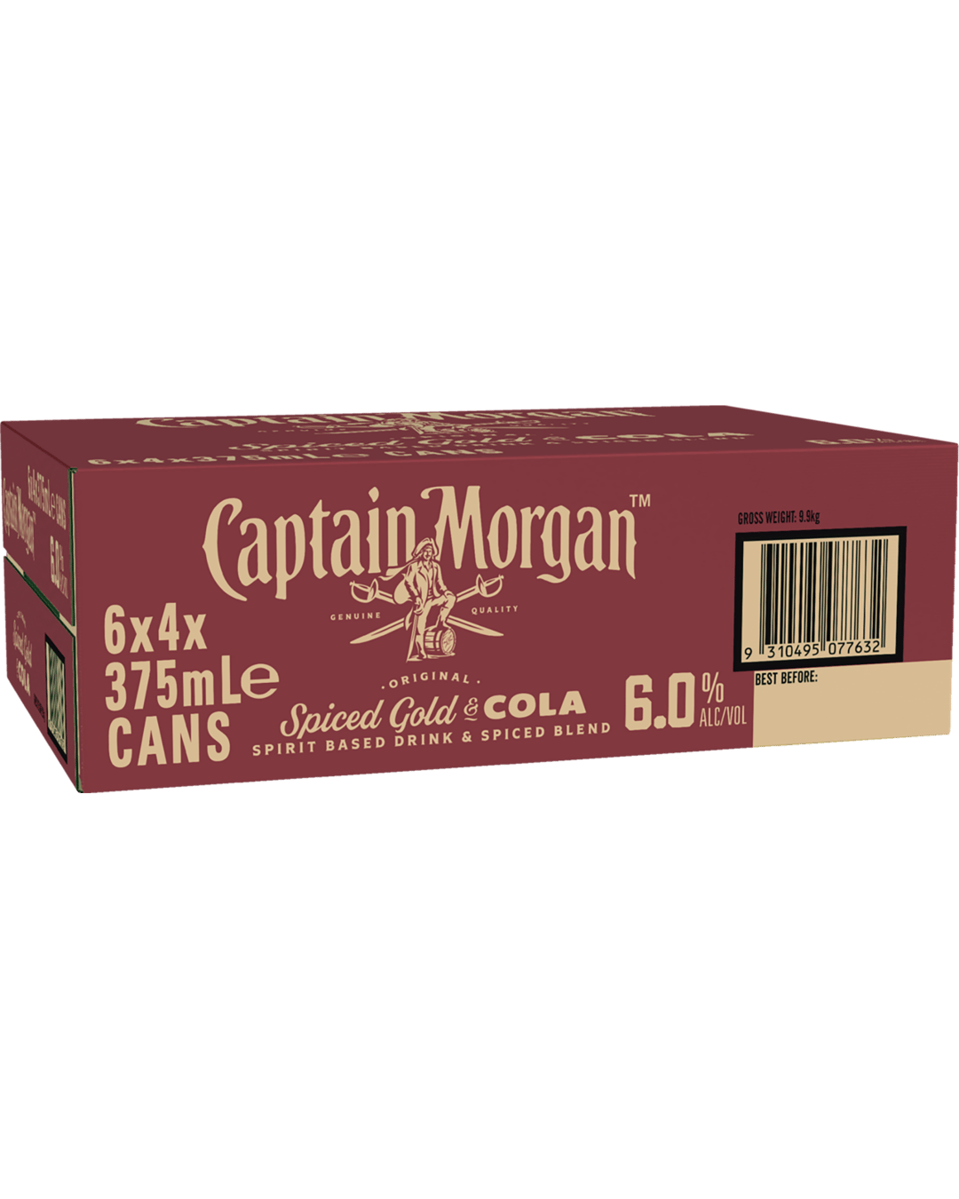 Buy Captain Morgan Original Spiced Gold Rum And Cola 8% Can 250ml ...