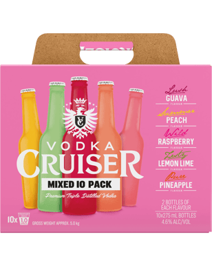 Buy Vodka Cruiser Mixed 10 Pack Bottles 275ml Online | ASAP Delivery | BWS
