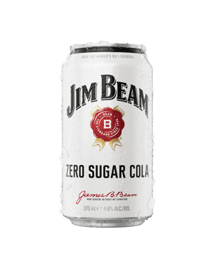 Buy Jim Beam White Label Bourbon & Zero Sugar Cola 375ml Cans online ...
