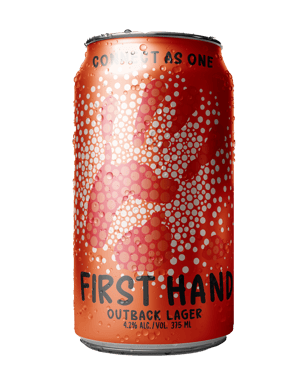 Buy First Hand Beer Outback Lager Cans 375ml online with (same-day FREE ...