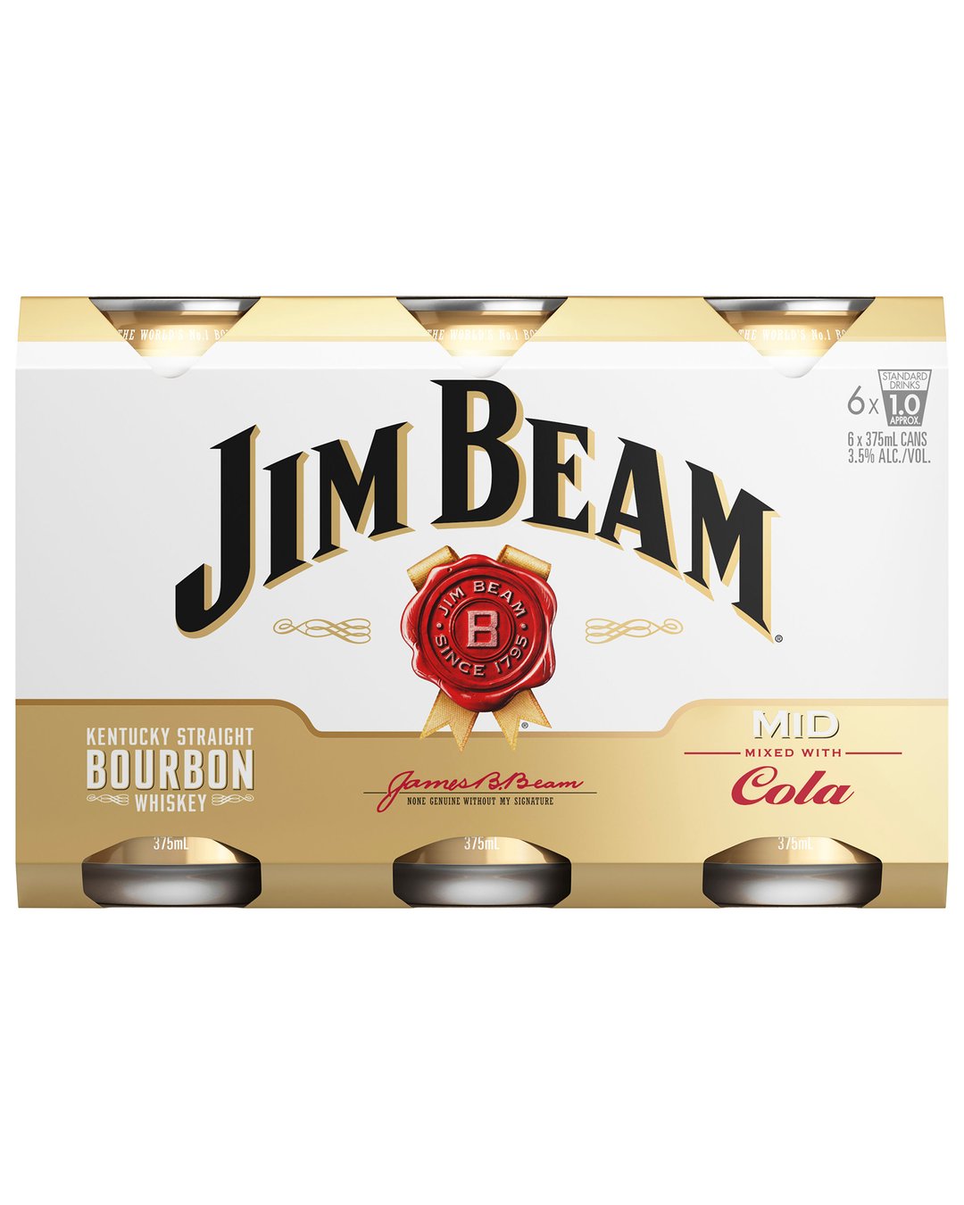 Buy Jim Beam White Double Serve Bourbon & Cola 6.7% Cans 10 Pac Online ...