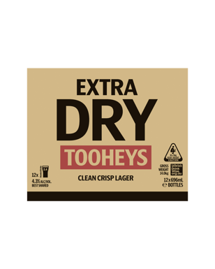 Buy Tooheys Extra Dry Bottles 696ml online with (same-day FREE delivery ...