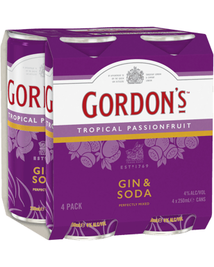 Buy Gordon's Tropical Passionfruit Gin & Soda Can 250ml online with ...
