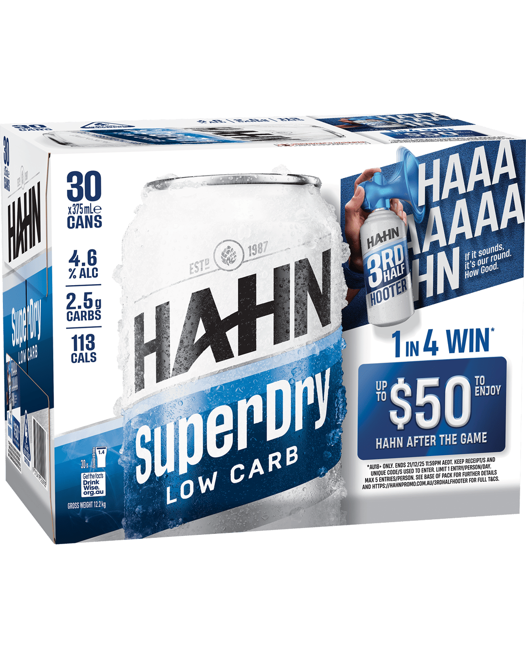 Buy Hahn Premium Light Cans 375ml online with (same-day FREE delivery ...