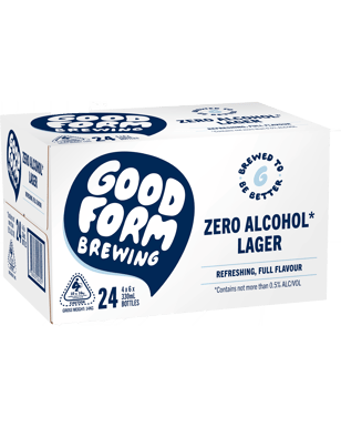 Buy Good Form Zero Alcohol Lager Bottle 330ml online with (same-day ...
