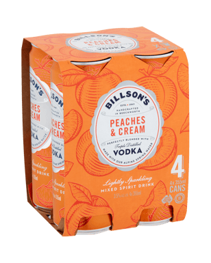 Buy Billson’s Vodka Peaches & Cream 355ml online with (same-day FREE ...