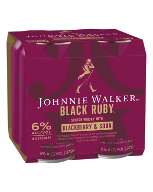 Buy Johnnie Walker Black Ruby Soda Can 375ml online with (same-day FREE ...