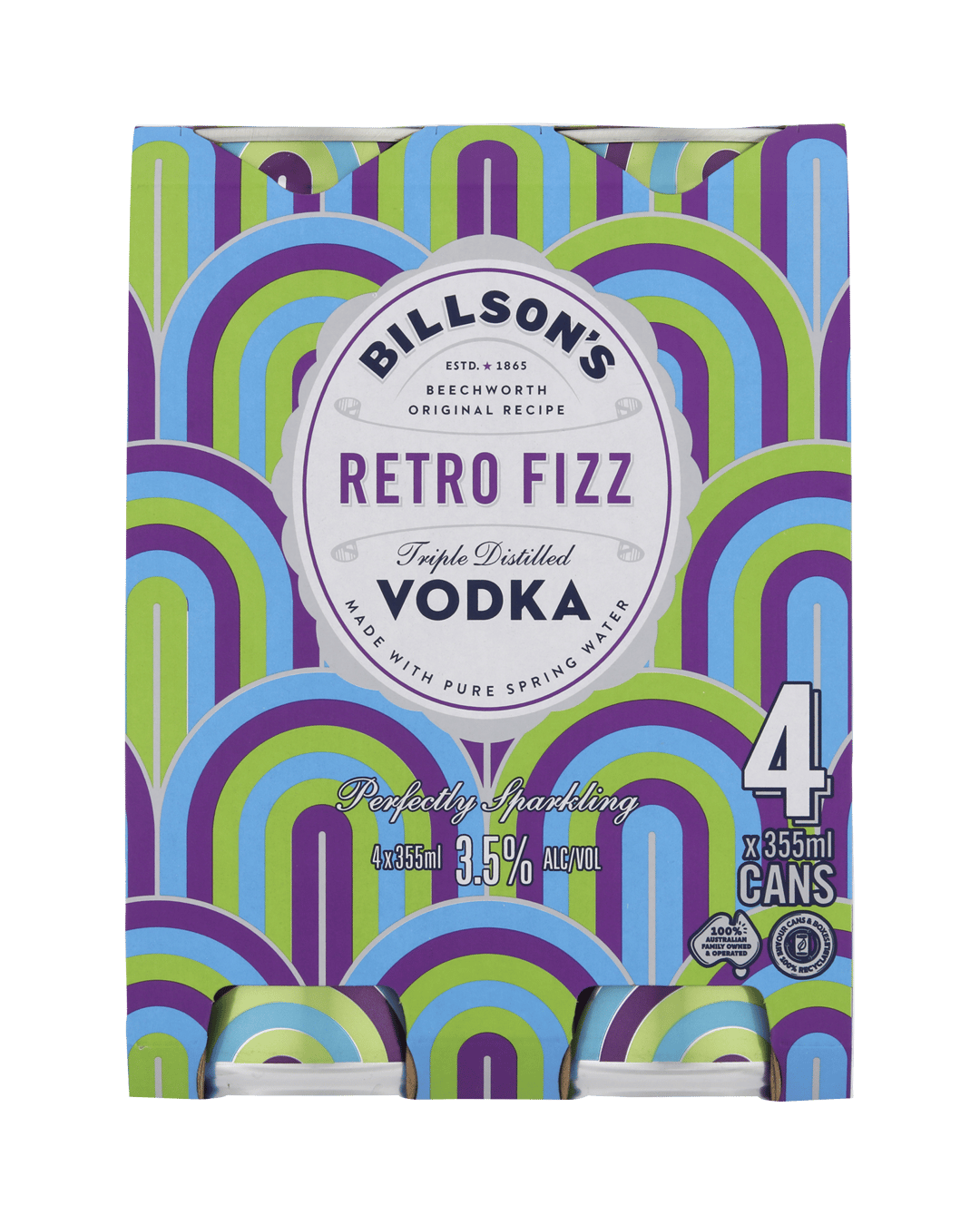 Buy Billson’s Vodka With Retro Fizz Cans 355ml online with (same-day ...