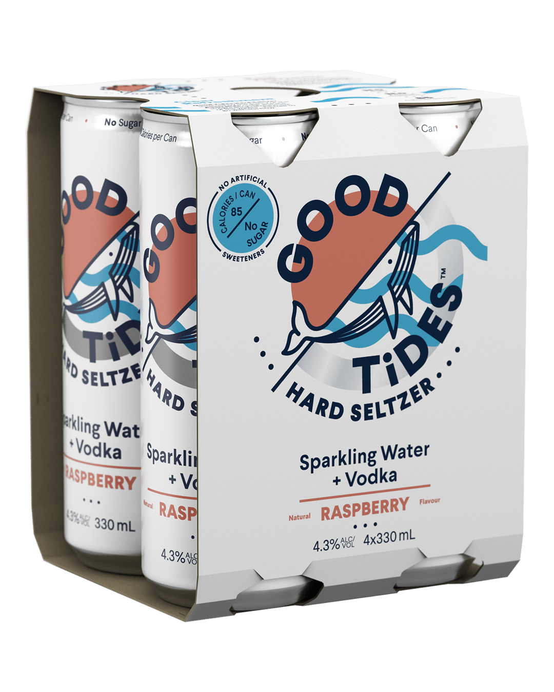 Buy Good Tides Hard Seltzer Raspberry 4.3% 330ml online with (same-day ...