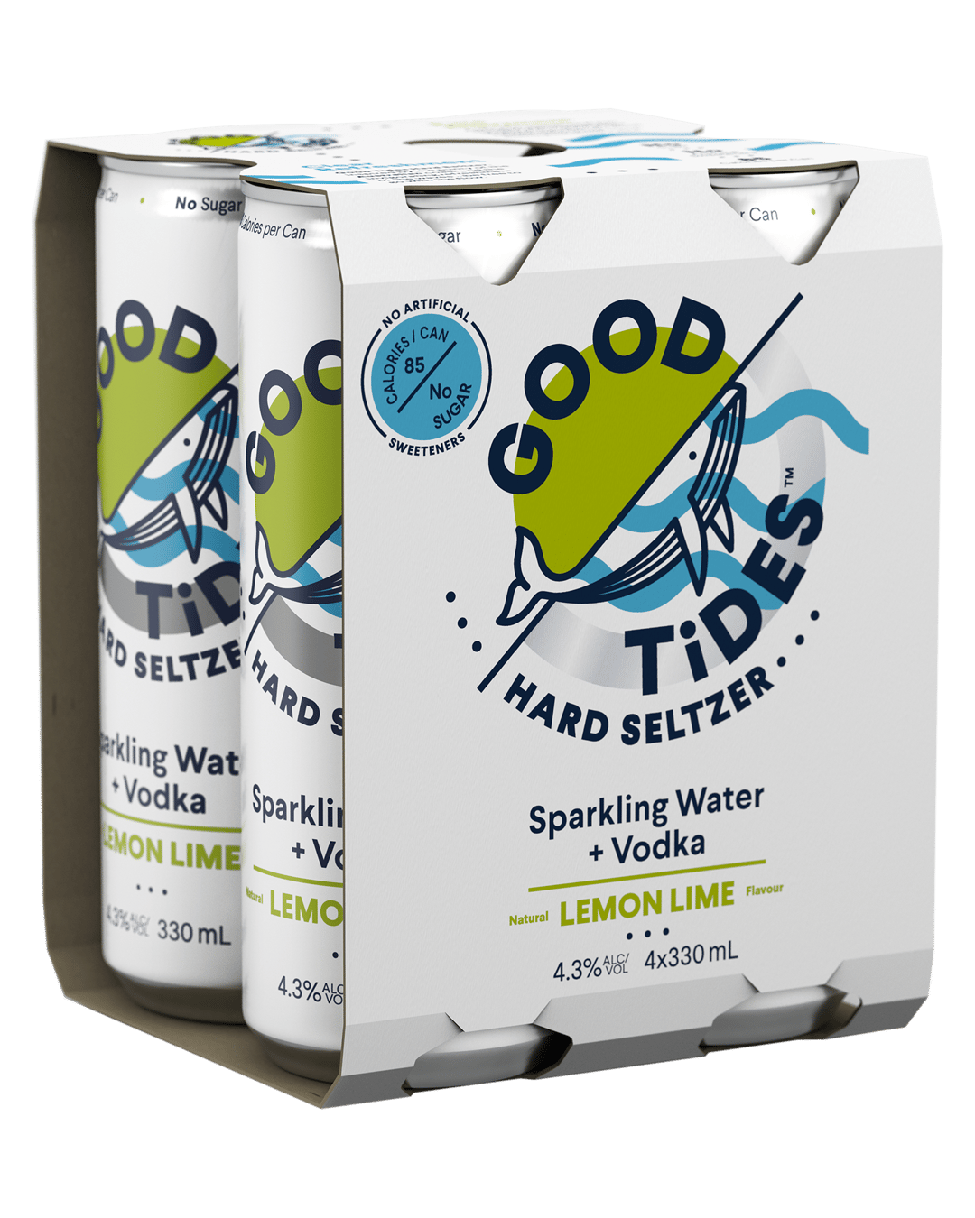 Buy Good Tides Hard Seltzer Lemon Lime 4.3% 330ml online with (same-day ...