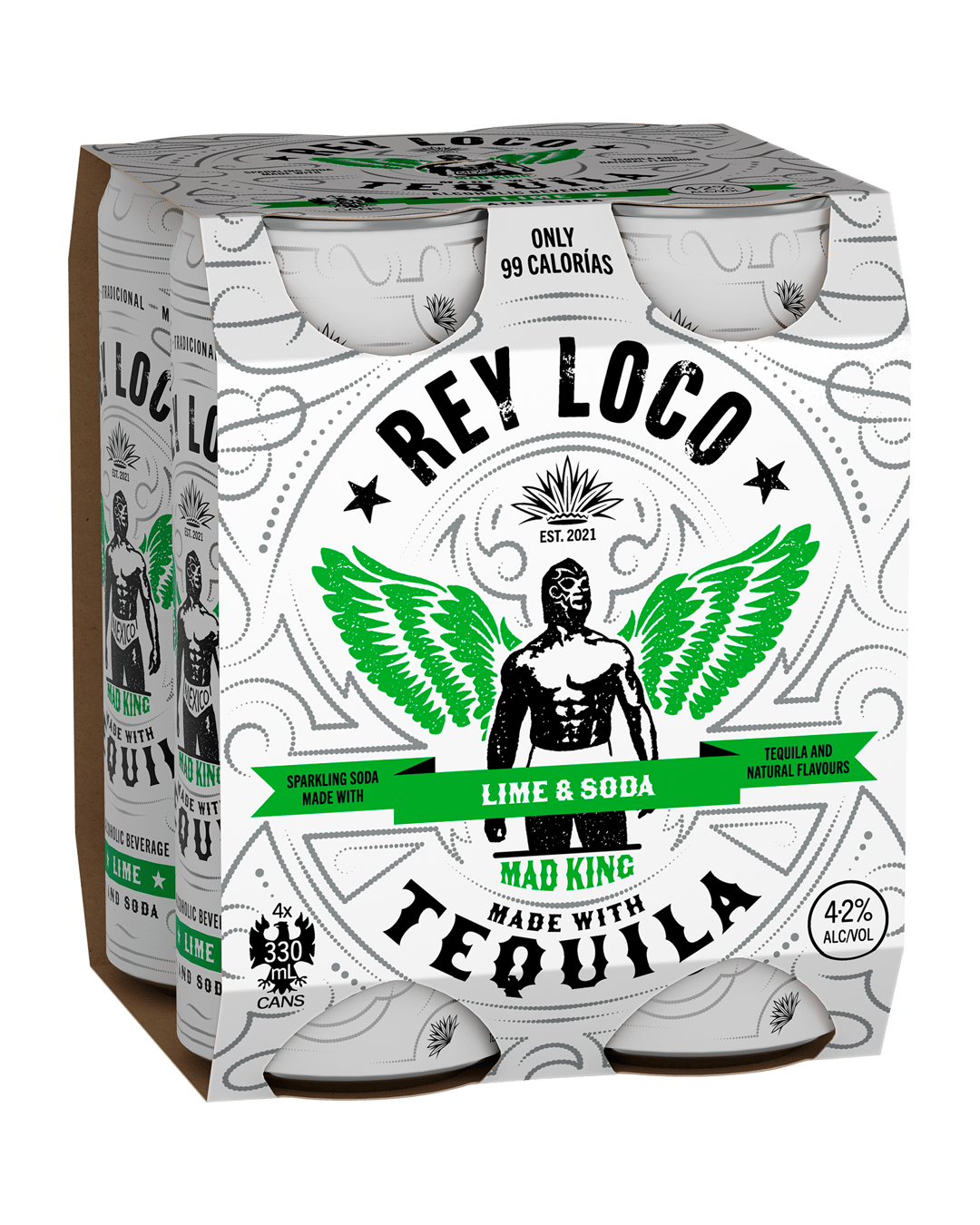 Buy Rey Loco Tequila Lime & Soda Can 330ml Online or From Your Nearest ...