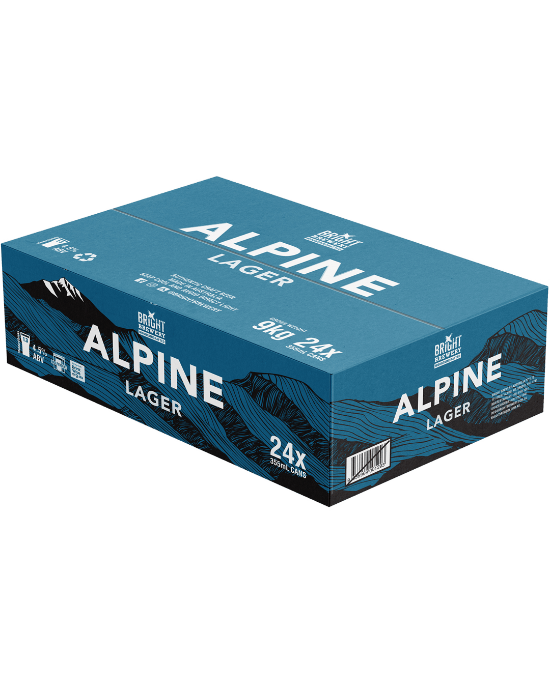 Buy Bright Brewery Alpine Lager Cans 355ml online with (same-day FREE ...