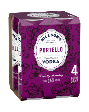 Buy Billson's Vodka & Portello Cans 355ml online with (same-day FREE ...