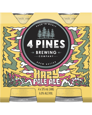 Buy 4 Pines Hazy Pale Ale Cans 375ml online with (same-day FREE ...