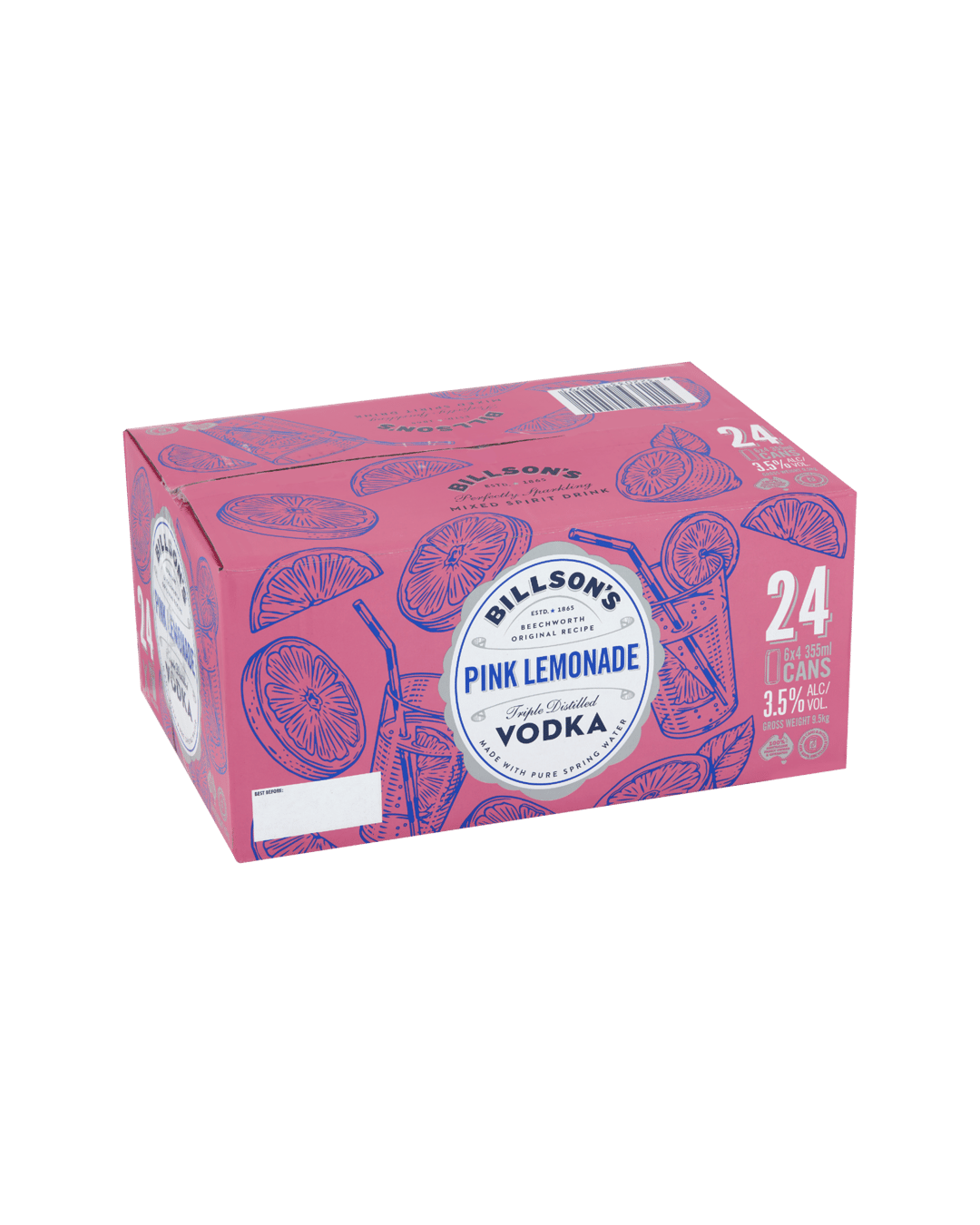 Buy Billson's Vodka With Pink Lemonade Can 355ml online with (same-day ...